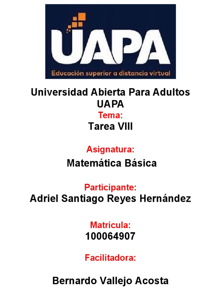 Matemática TAREA VIII | PDF