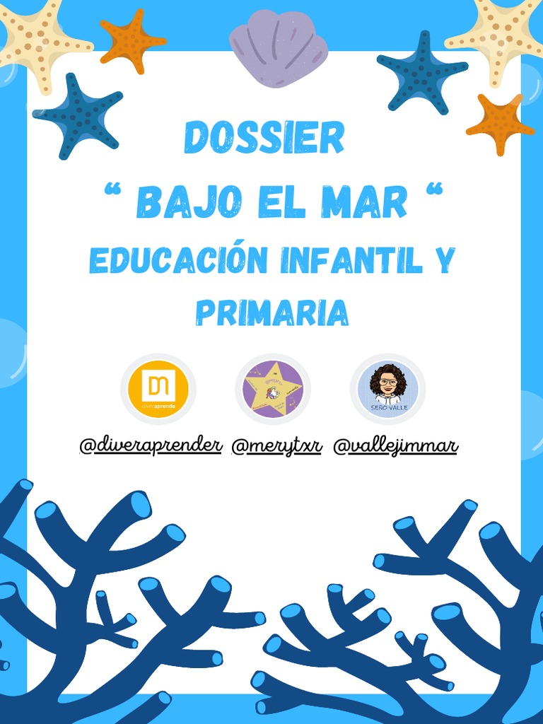 Infantil y Primaria - Dossier Bajo El Mar PDF | PDF | Mar | Pescado
