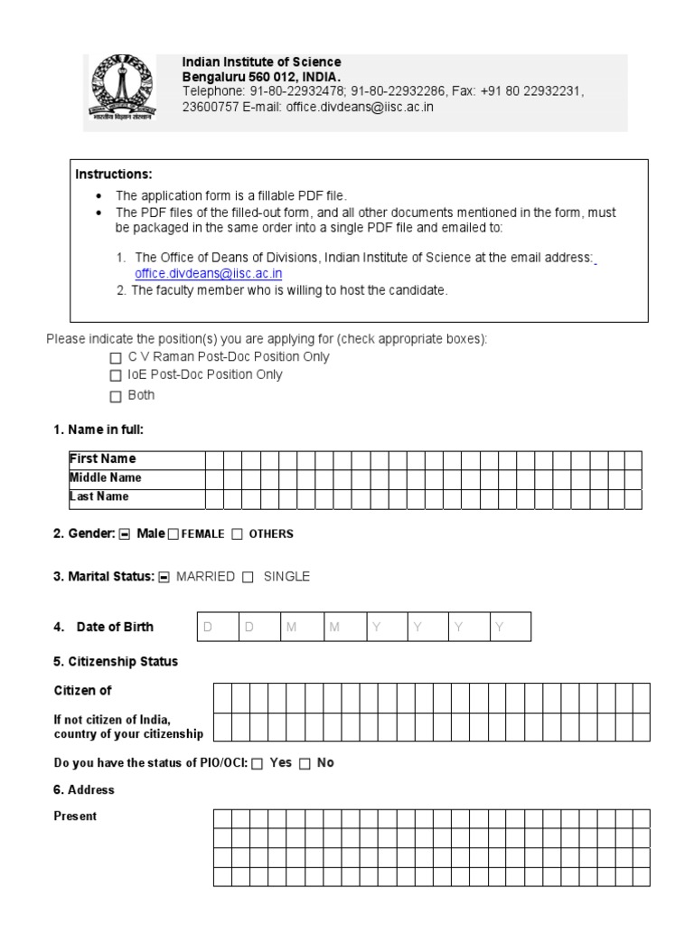 Appl Raman IoE PostDocs V1 PDF Doctor Of Philosophy Doctorate