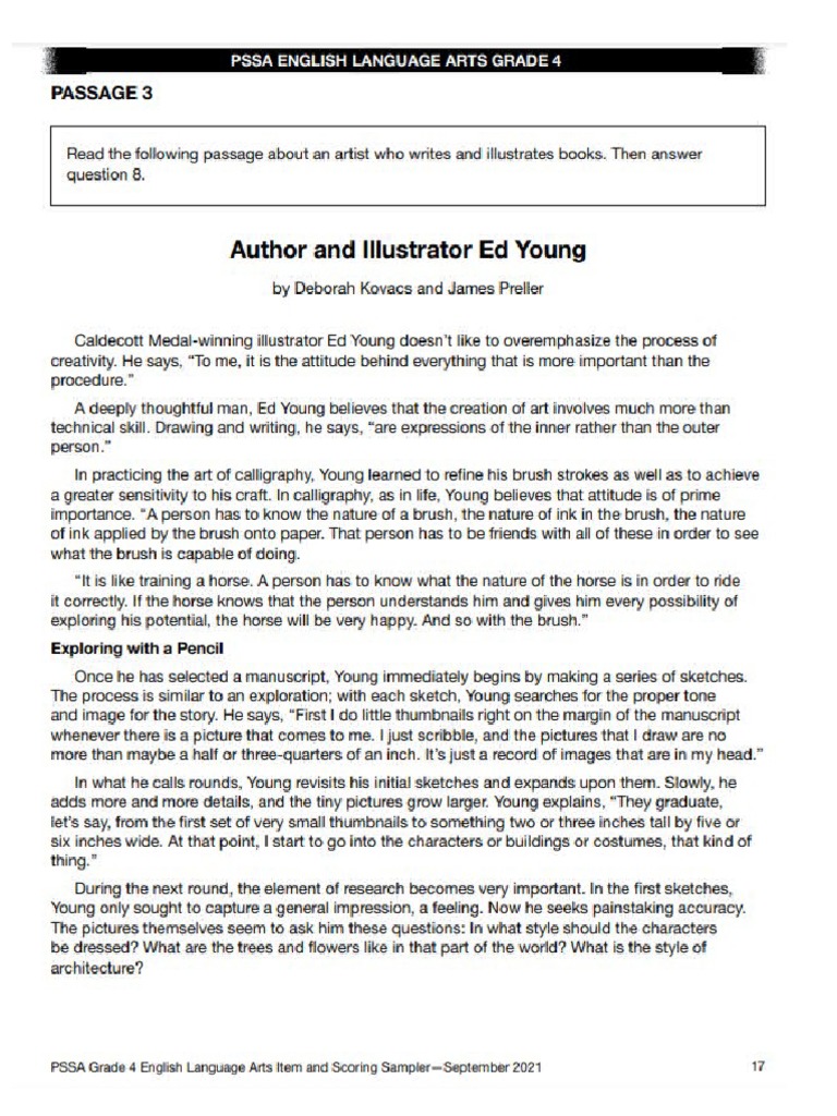 Pssa Tda Practice | PDF