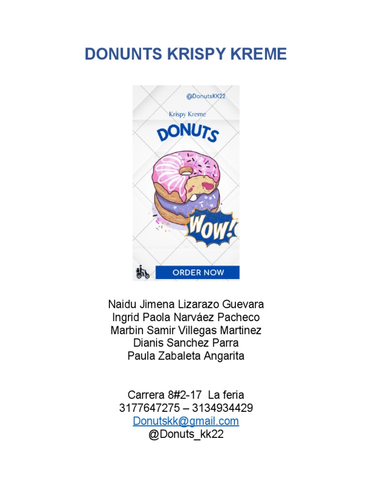 Donunts Krispy Kreme | PDF | Publicidad | Producto (Negocio)
