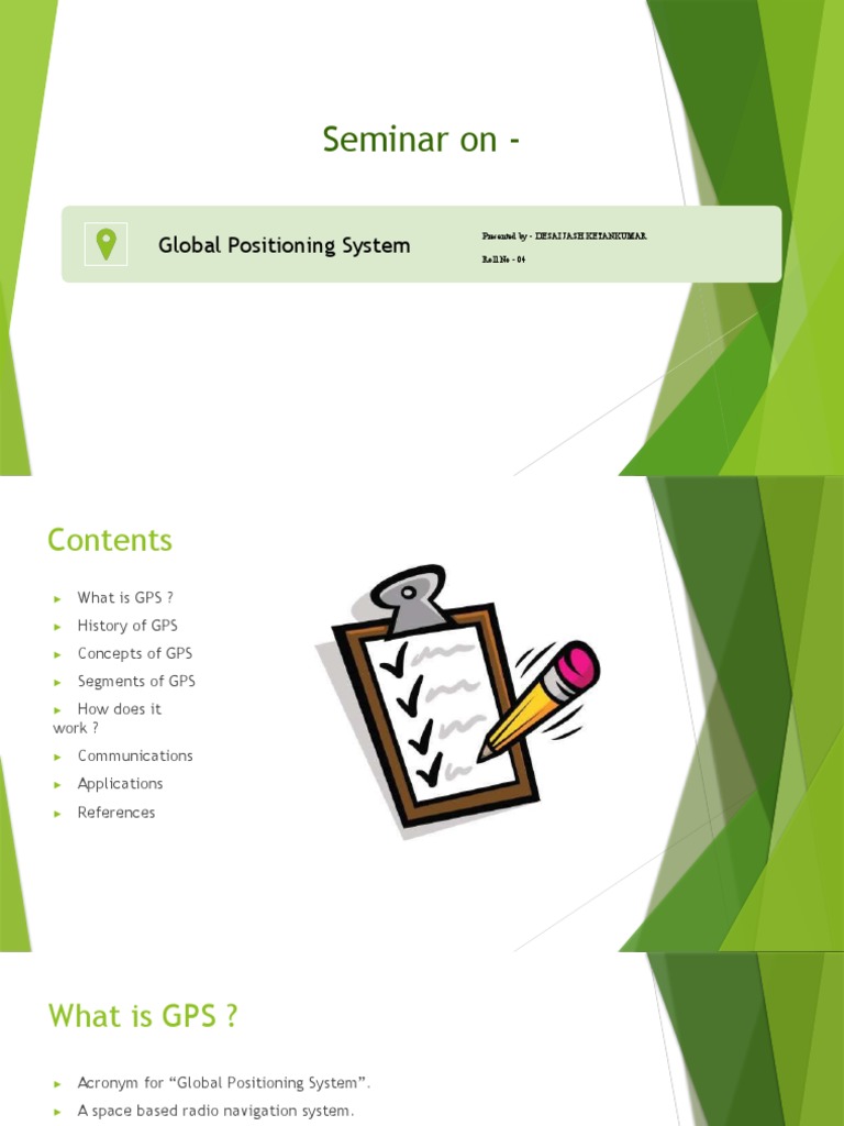 GPS Seminar Overview and Applications | PDF | Global Positioning System ...