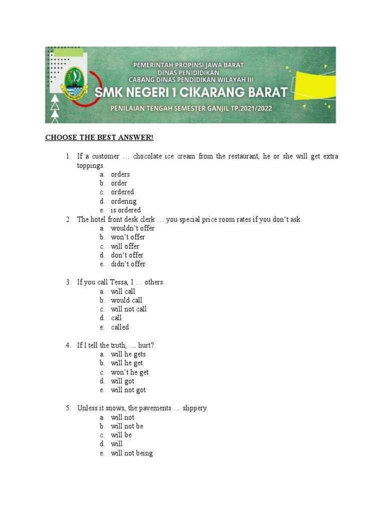 Soal Bahasa Inggris Xi | PDF