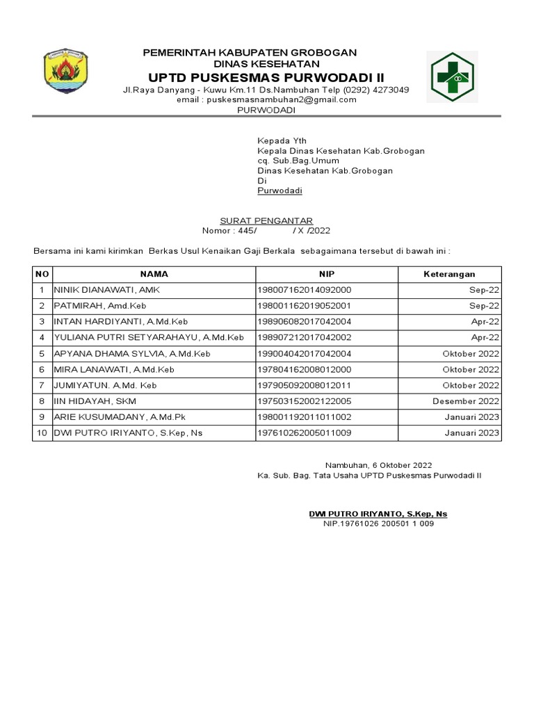 Surat Pengantar KGB | PDF
