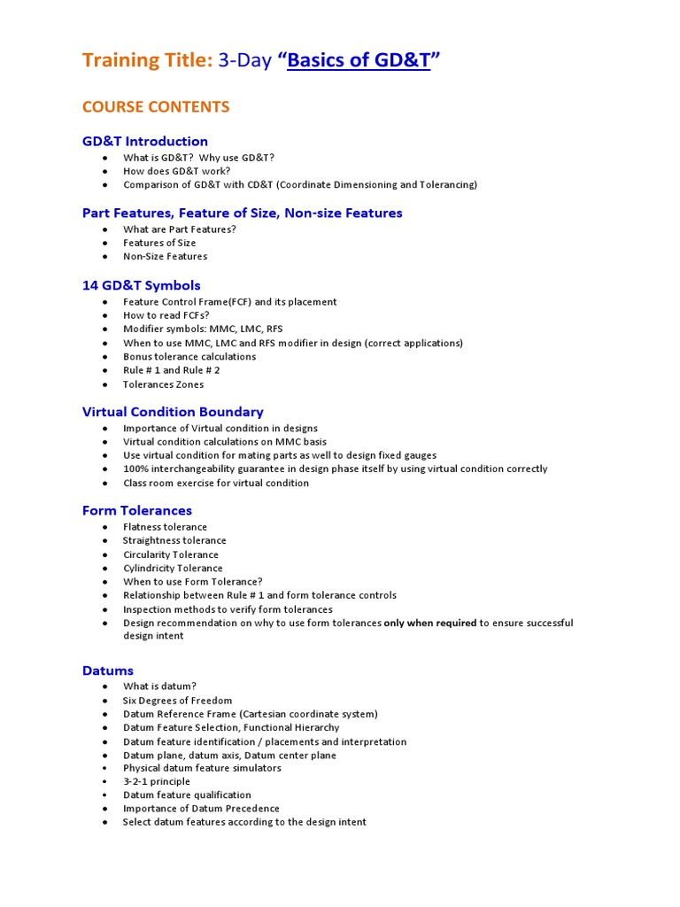Basics of GD&T Training | PDF | Mathematical Physics | Geometry