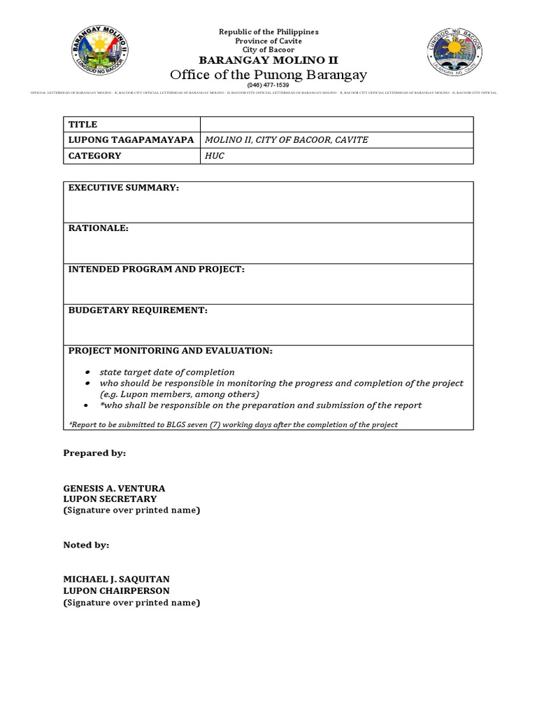 Annex C - LTIA - Project Proposal Template | PDF