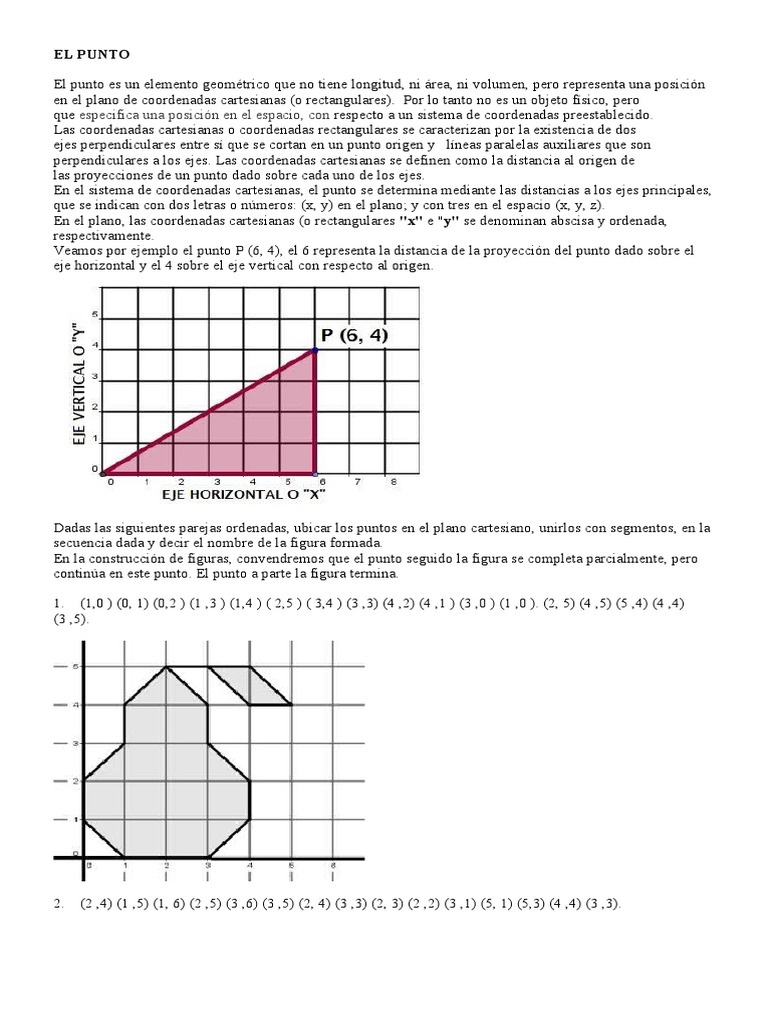 Figuras en el Plano Cartesiano para Niños | PDF | Sistema de ...