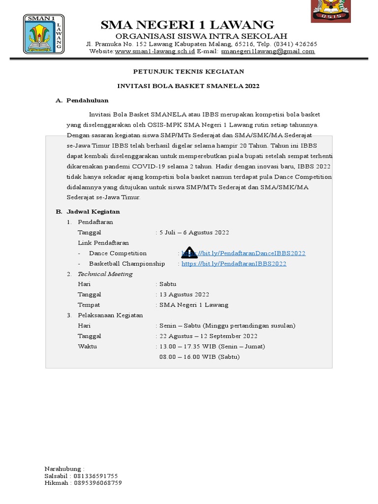 Petunjuk Teknis IBBS 2022-1 | PDF