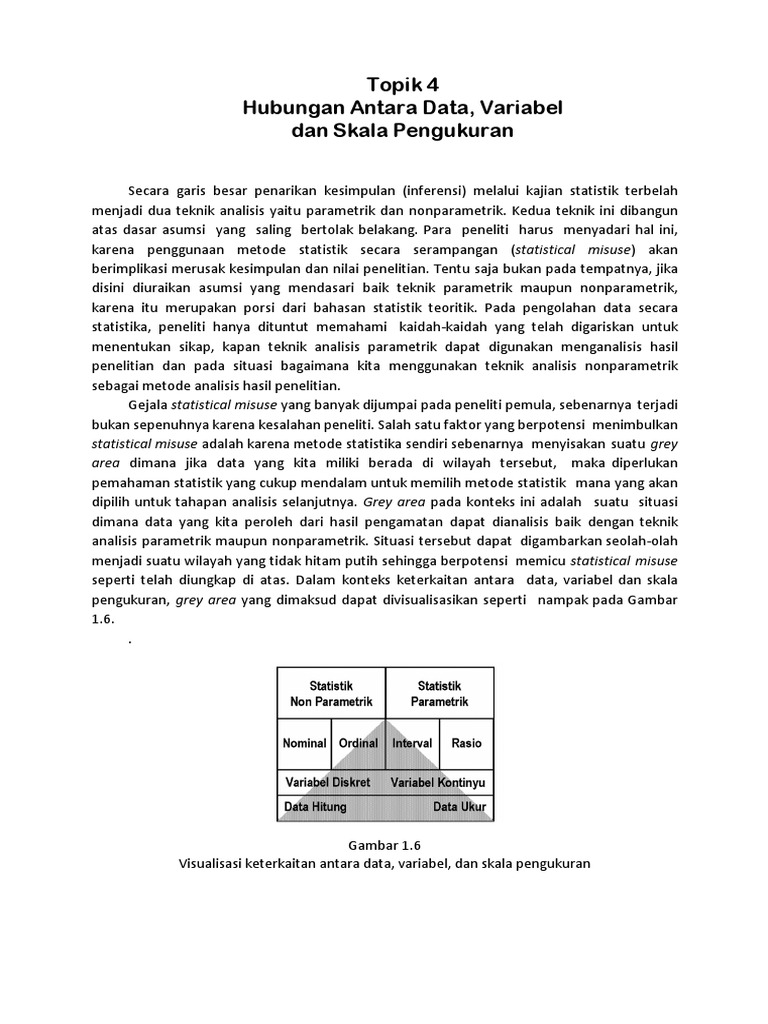 WEEK2-2 Hubungan Antara Data, Variabel Dan Skala Pengukuran PDF | PDF