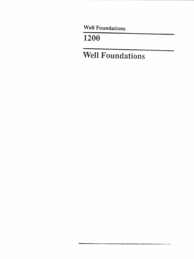 1200 Well Foundations | PDF