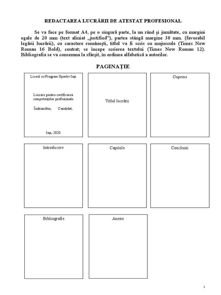 Redactarea Lucrarii de Atestat XII PDF | PDF