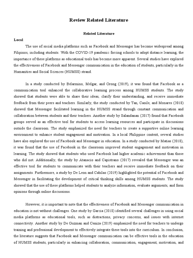 Review Related Literature | PDF | Popular Culture & Media Studies ...