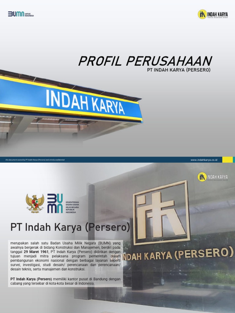 Profil PT Indah Karya (Persero) | PDF | Bisnis