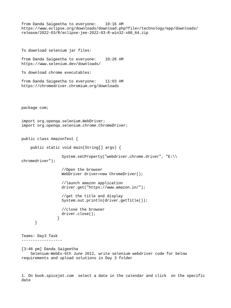 Selenium Day3 Pdf Microsoft Windows Computer Programming 