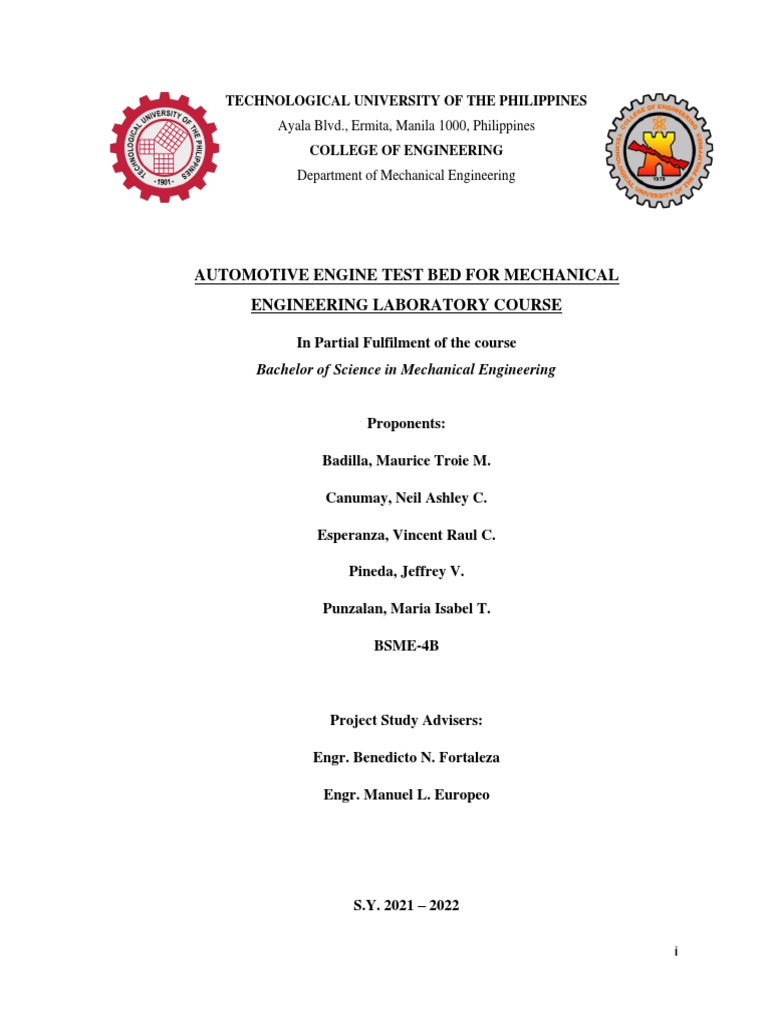 Automotive Engine Test Bed Project | PDF | Engines | Internal ...