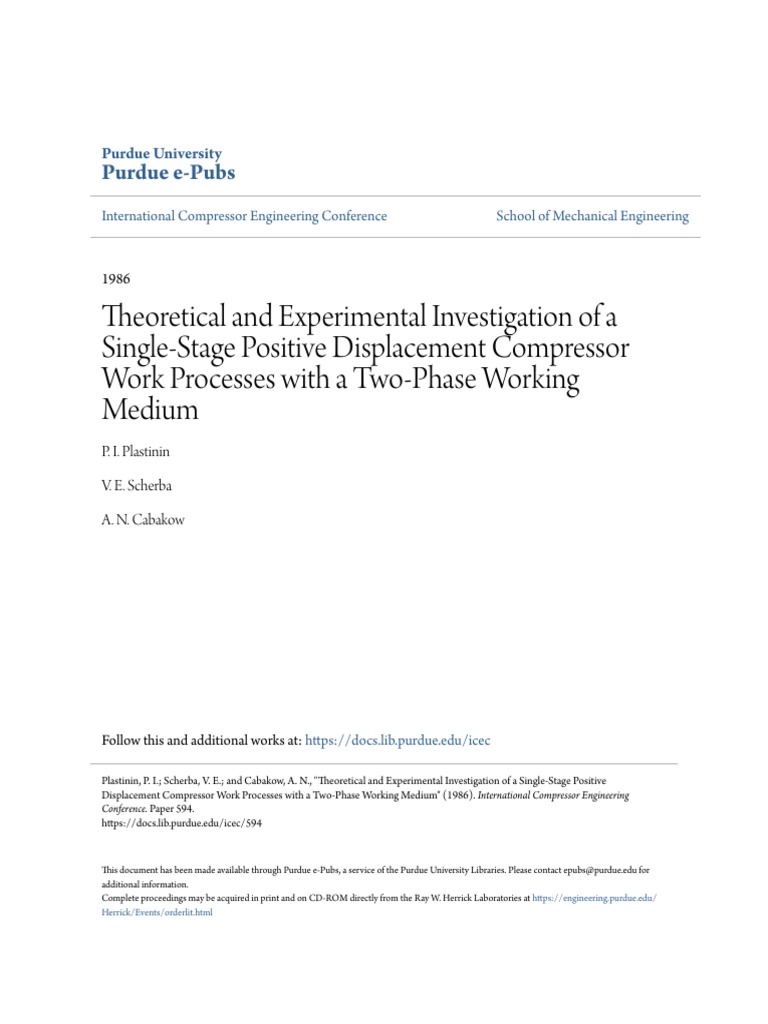 Theoretical and Experimental Investigation of A Single-Stage Posi PDF ...
