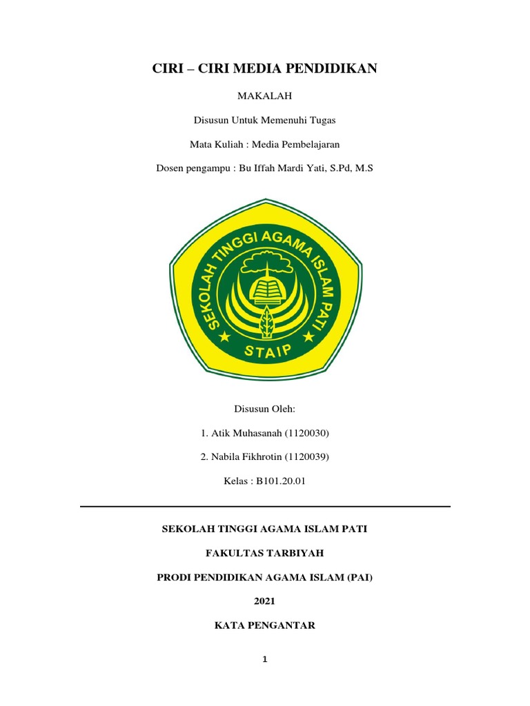 MAKALAH CIRI-CIRI MEDIA PENDIDIKAN | PDF