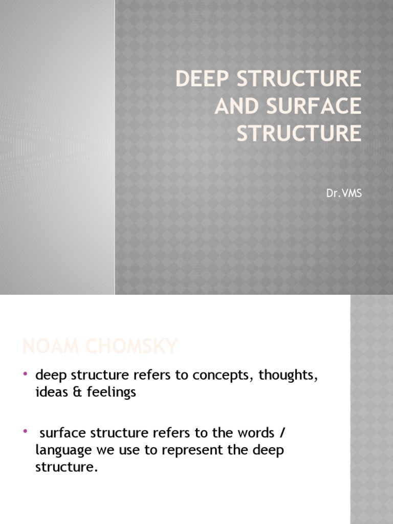 Deep Structure and Surface Structure | PDF | Ambiguity | Word