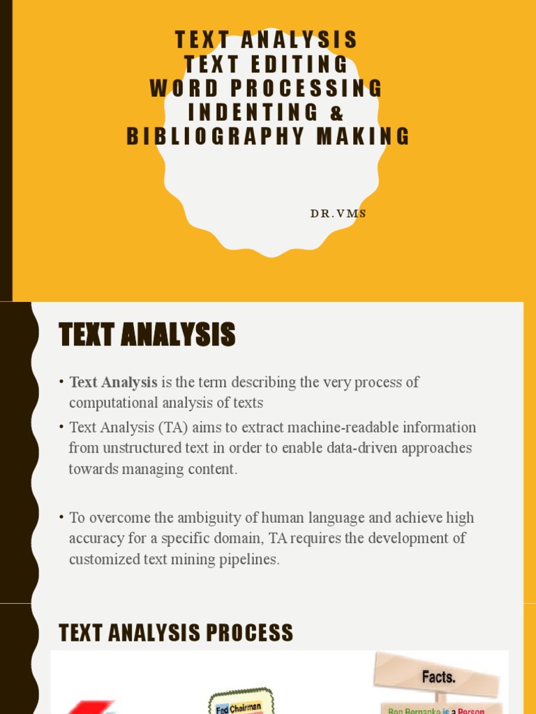 Text Editing, Analysis, Processing, Bibliography | PDF | Word Processor | Optical Character ...
