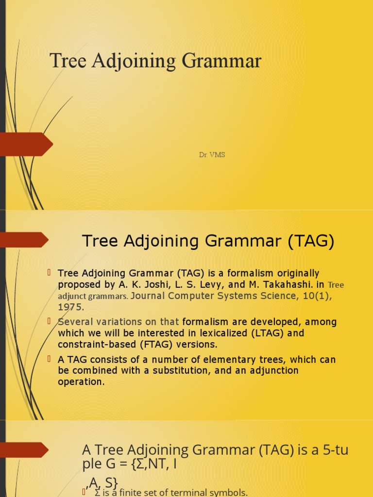 Tree Adjoining Grammar Pdf Metalogic Theoretical Computer Science 