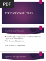 Classification of Computers According To Technology and Size | PDF ...