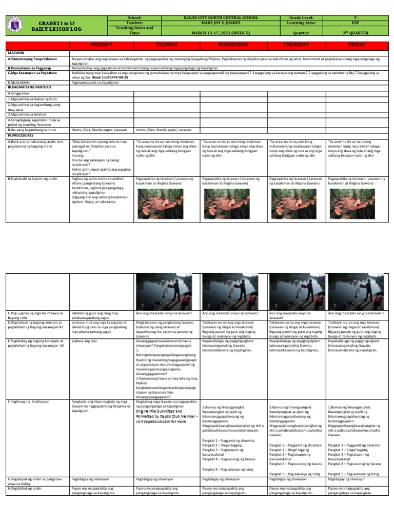 DLL - Esp 5 - Q3 - W5 | PDF