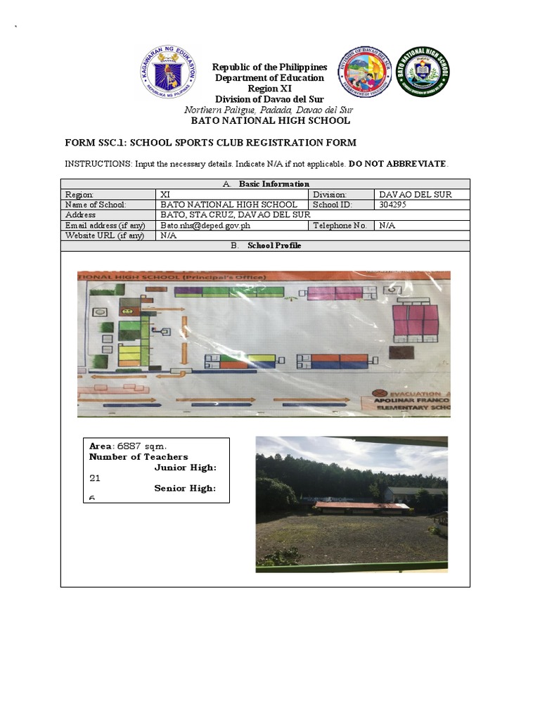 School Sports Club Registration Form | PDF | Sports