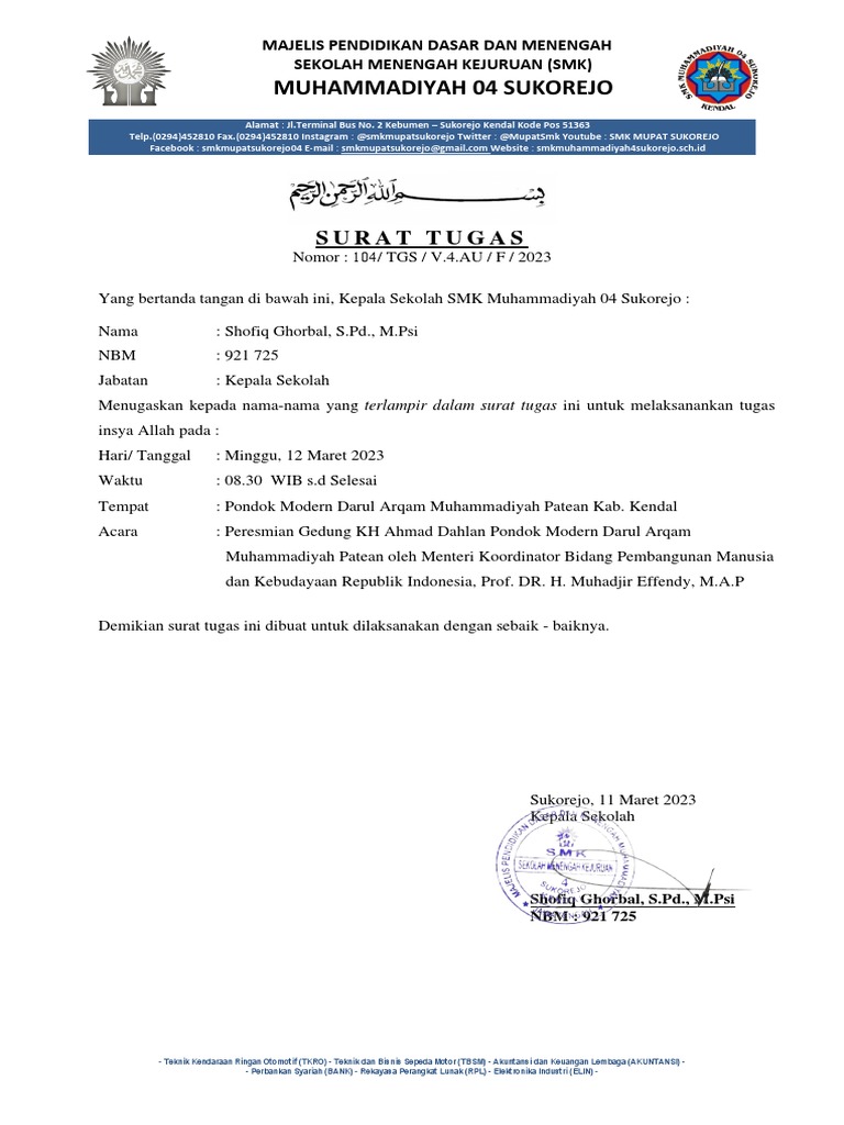 Surat Tugas.pdf | PDF