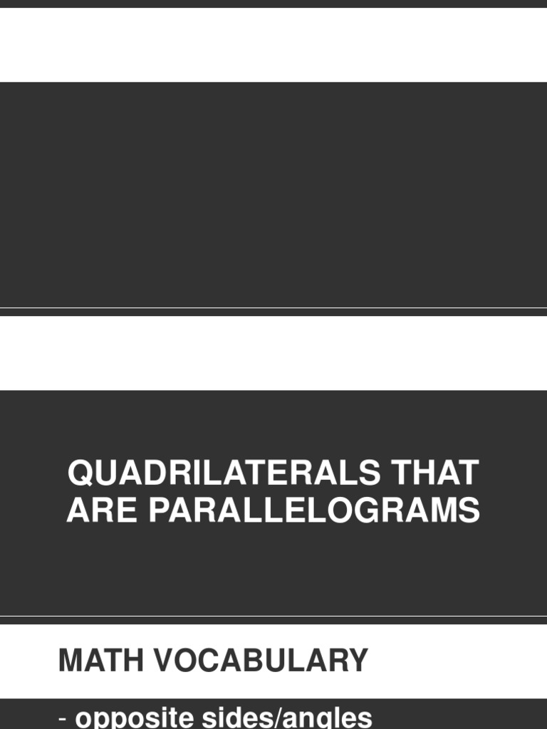 Lesson 3.2 - Theorems On P, Rec, SQ, RH PDF | PDF | Rectangle | Geometry