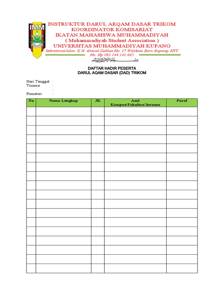 Absen Peserta | PDF