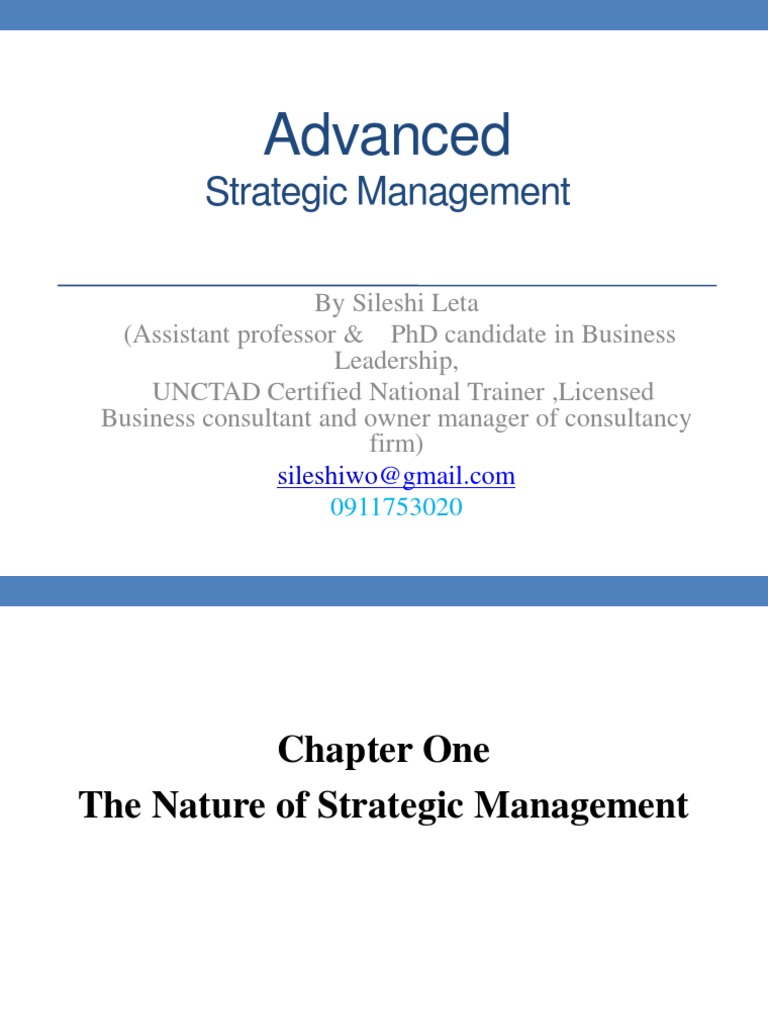 Advanced Strategic Management | PDF | Strategic Management | Business