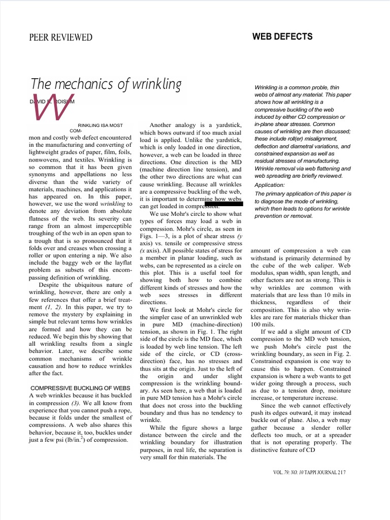 The Mechanics of Wrinkles | PDF | Buckling | Stress (Mechanics)