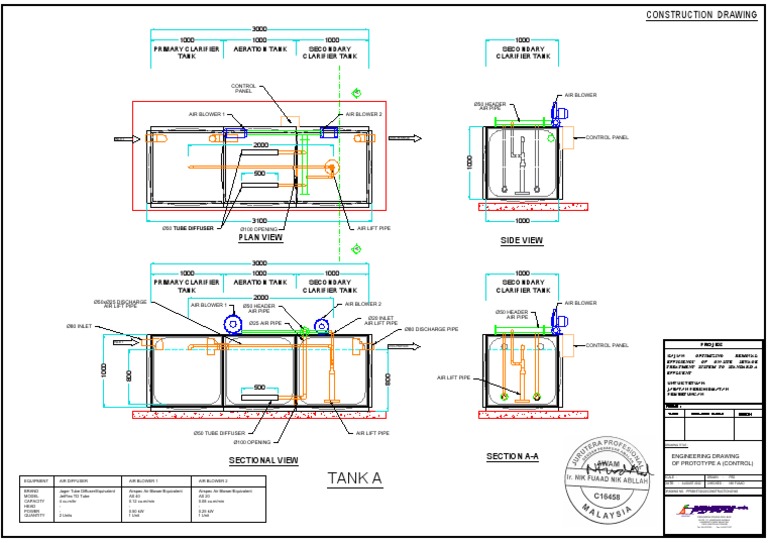 Construction Drawing Example - Sepctic Tank | PDF | Water Management ...