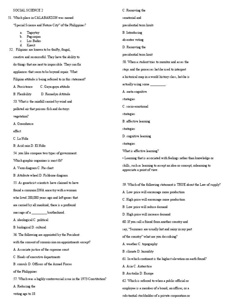Social Science 2 | PDF | Curriculum | Educational Assessment