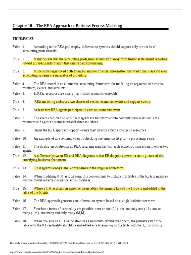 Chapter 10 AIS Seatwork Finals Questions PDF | PDF | Accounting | Databases