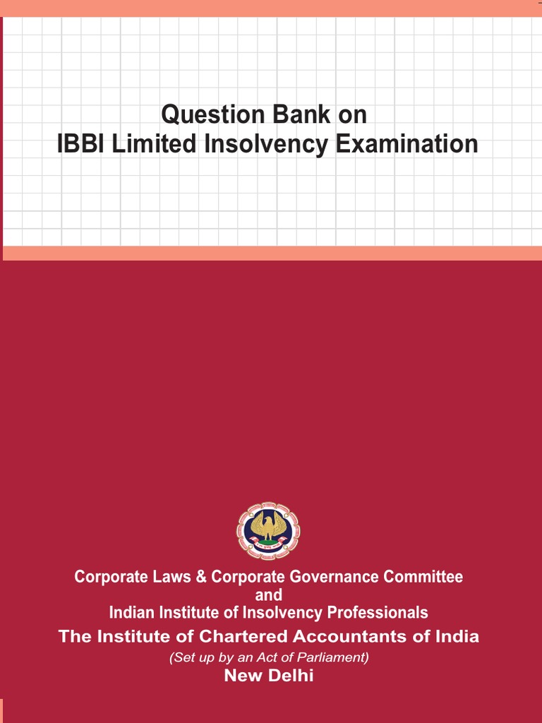 Final Book 921-4 Question Bank On IBBI Insolvency Examination - Book ...