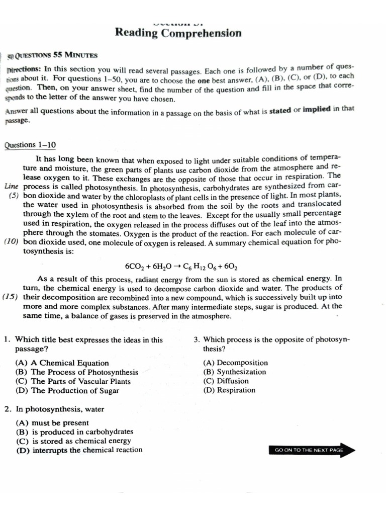 Reading Test 1 | PDF