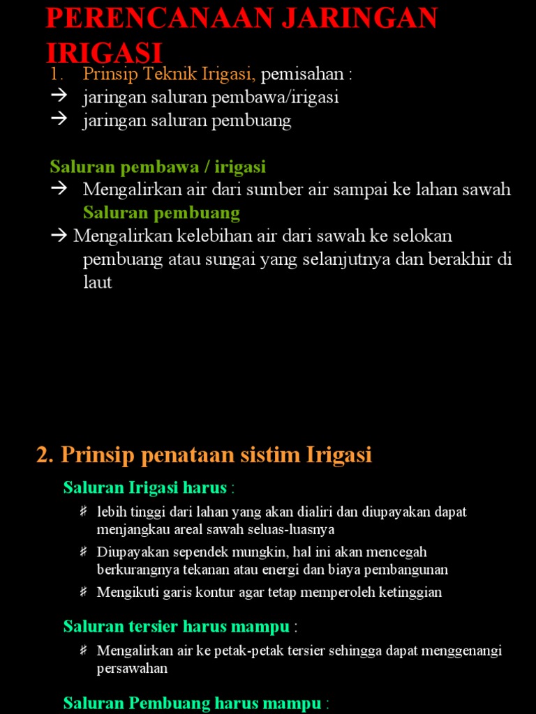 3 Perencanaan Jaringan Irigasi | PDF