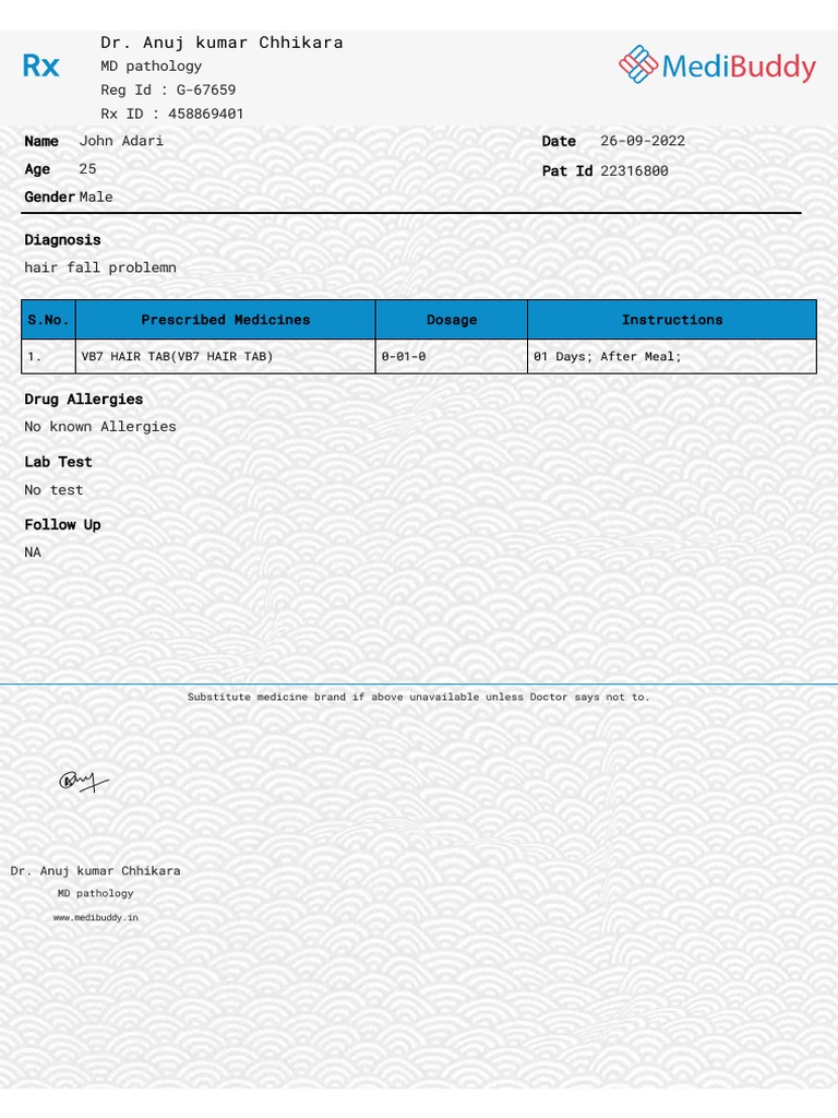 Medibuddy Prescription 4 PDF | PDF