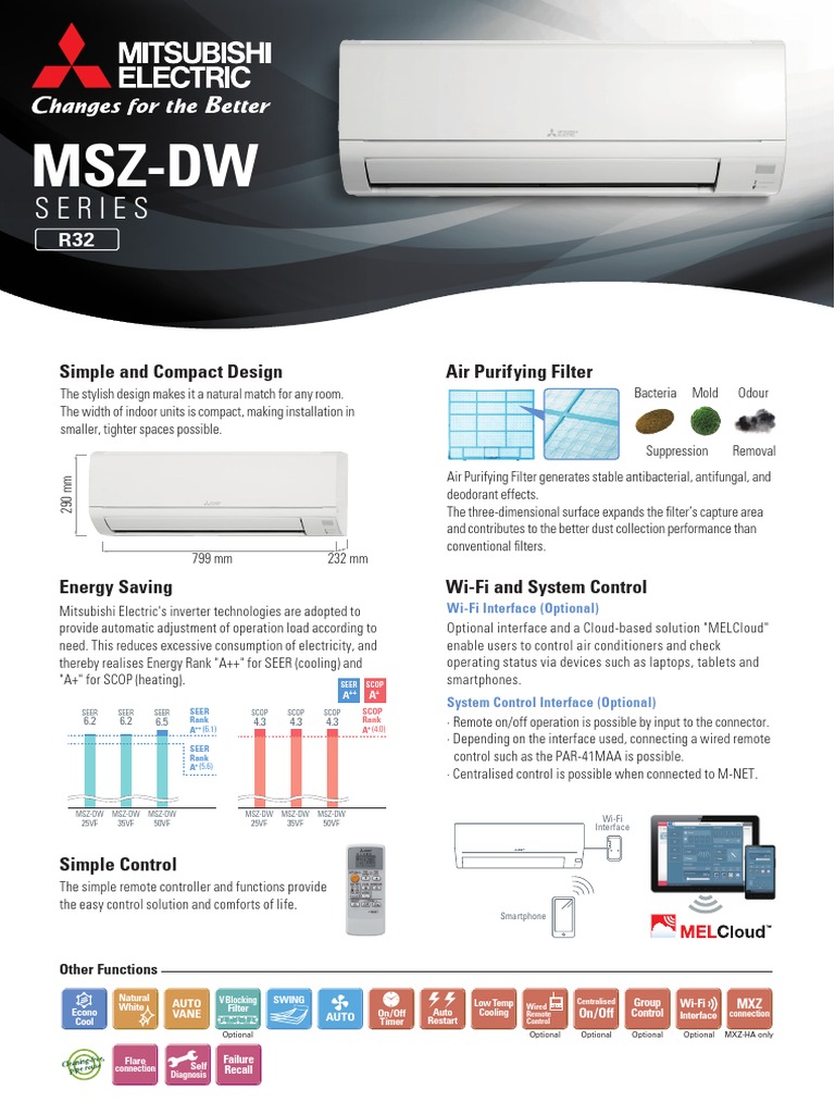 MSZ DW | PDF | Electrical Engineering | Manufactured Goods