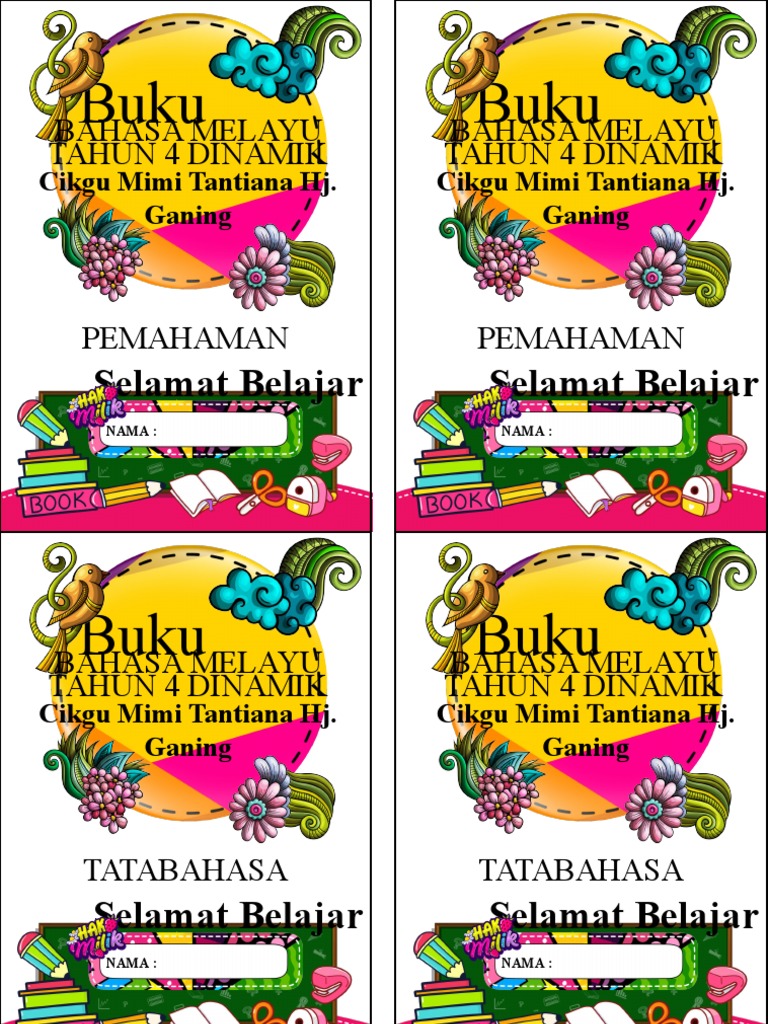 Muka Depan Buku BM | PDF