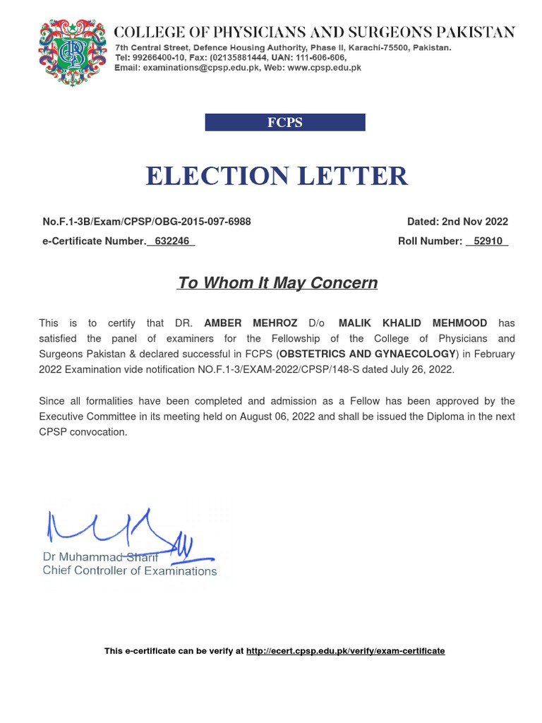 Election Letter PDF | PDF