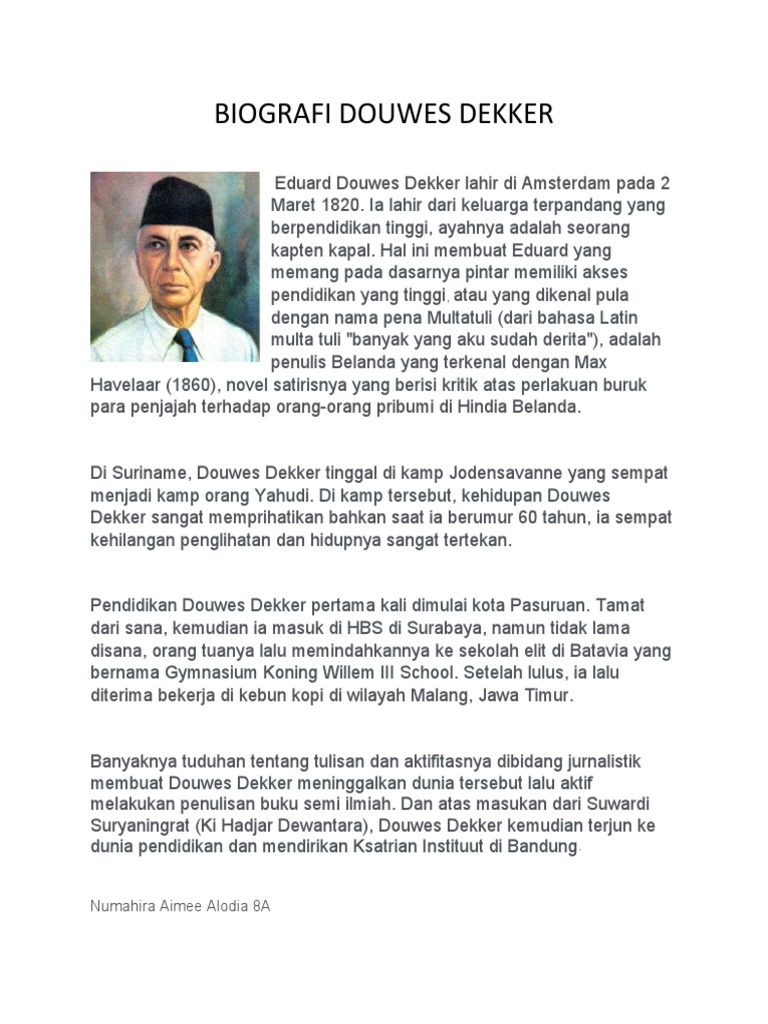 Biografi Douwes Dekker | PDF | Klasik