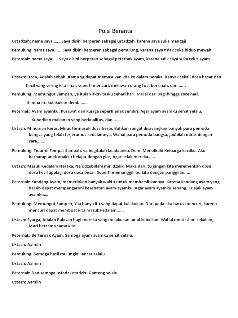 Puisi Berantai | PDF