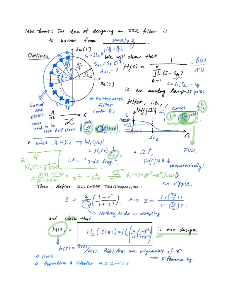 2022 DSP Lecture 9 - IIR Filter Design - Bilinear Transformation-2 PDF | PDF
