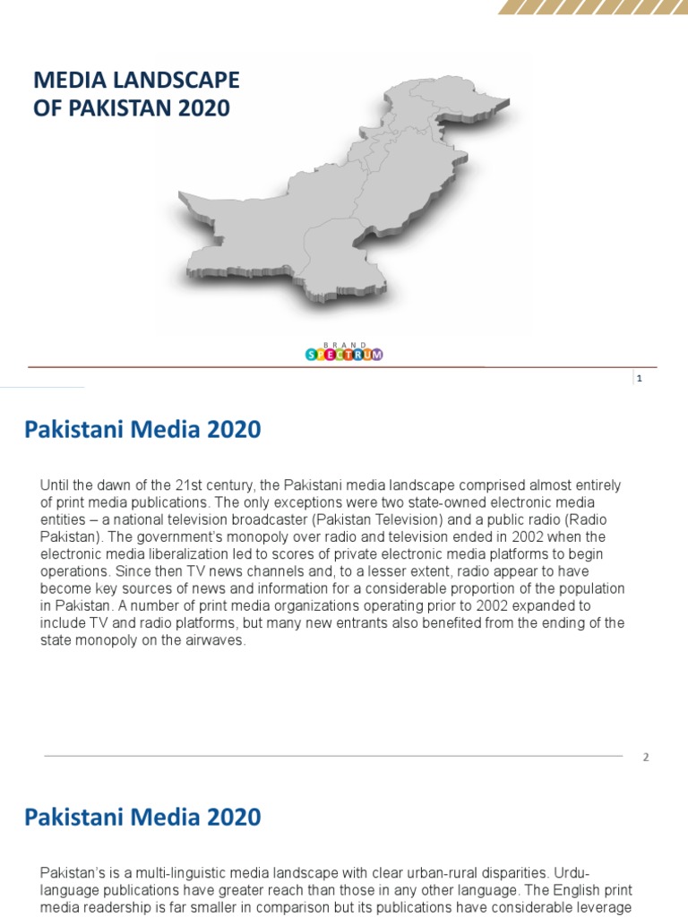 Pakistan Media Landscape 2020 Overview | PDF | Audience Measurement | News