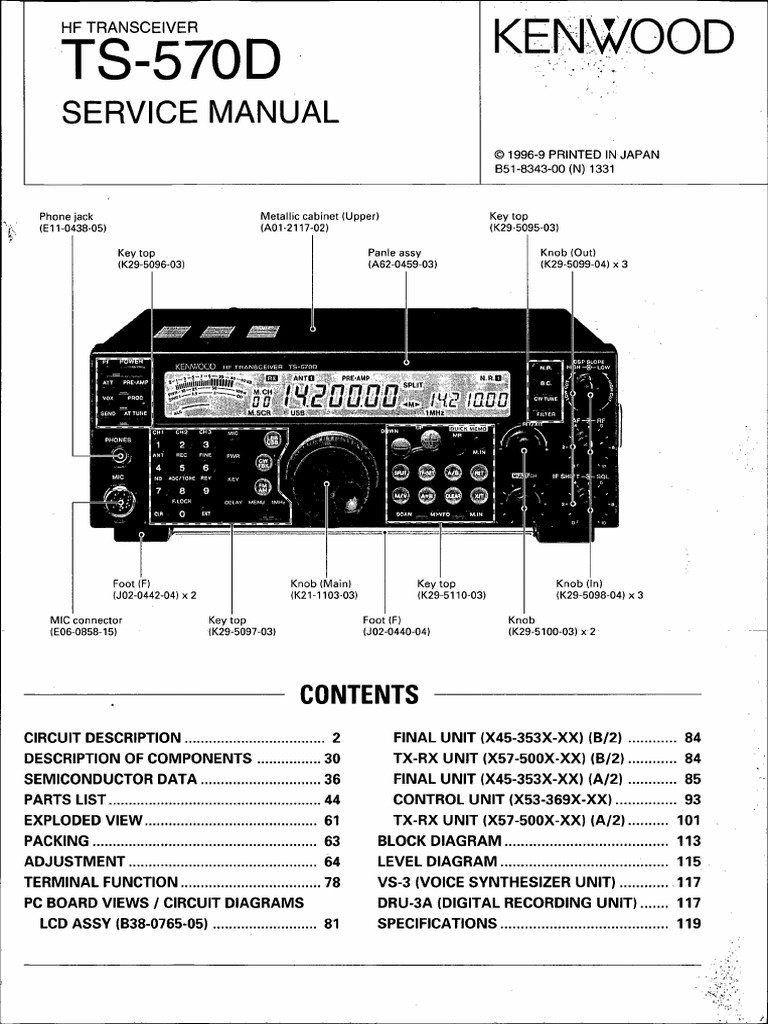 KENWOOD - TS-570D - Service Completo - Manual | PDF