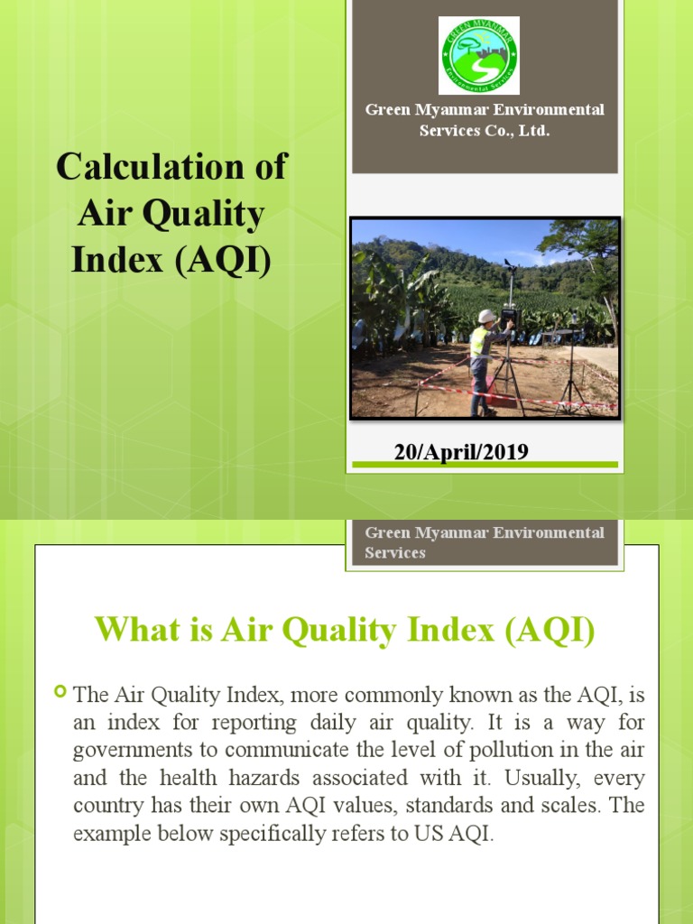Calculation of Air Quality Index (AQI) - GMES | PDF | Sky | Atmospheric ...