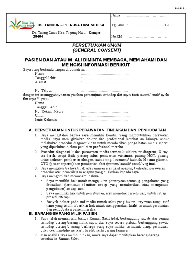 RM 2 General Consent | PDF