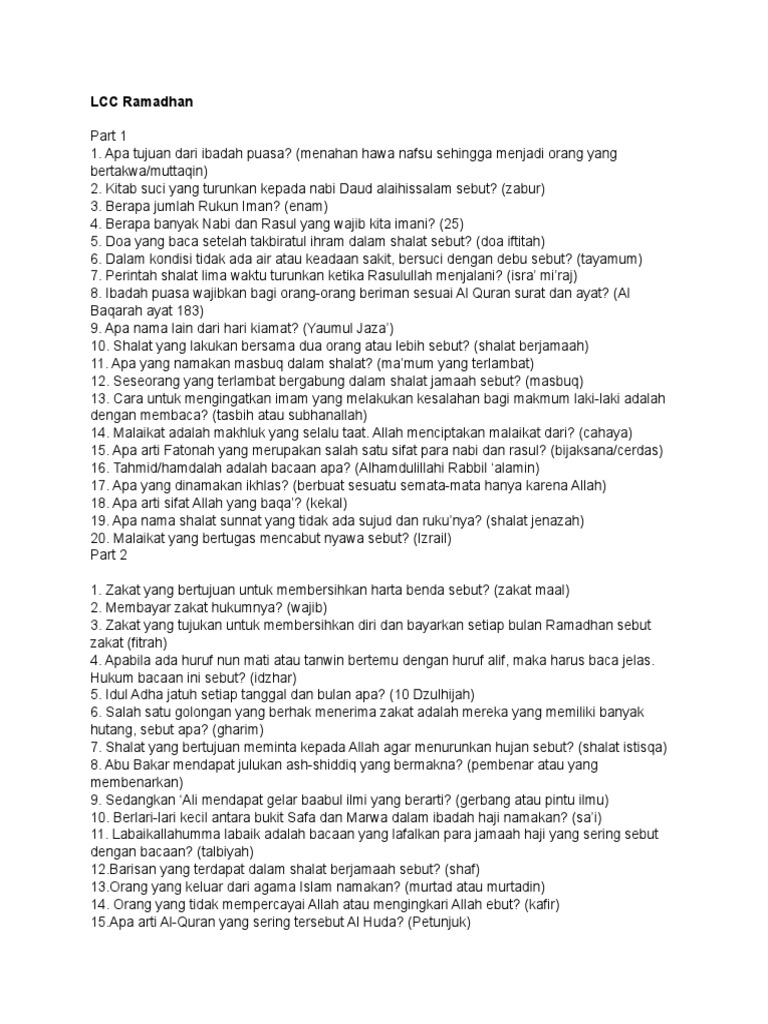 LCC Ramadhan | PDF